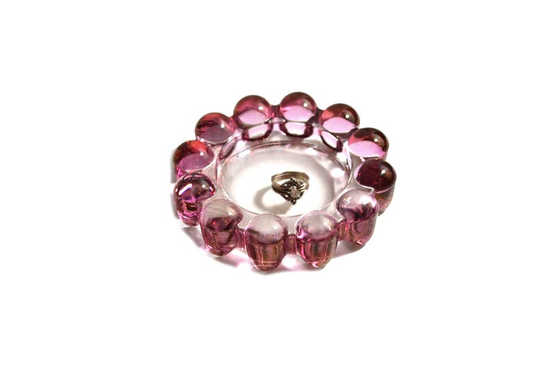 Vintage Pink Glass Ashtray Mid Century Modern Ashtray Pink Boopie ...