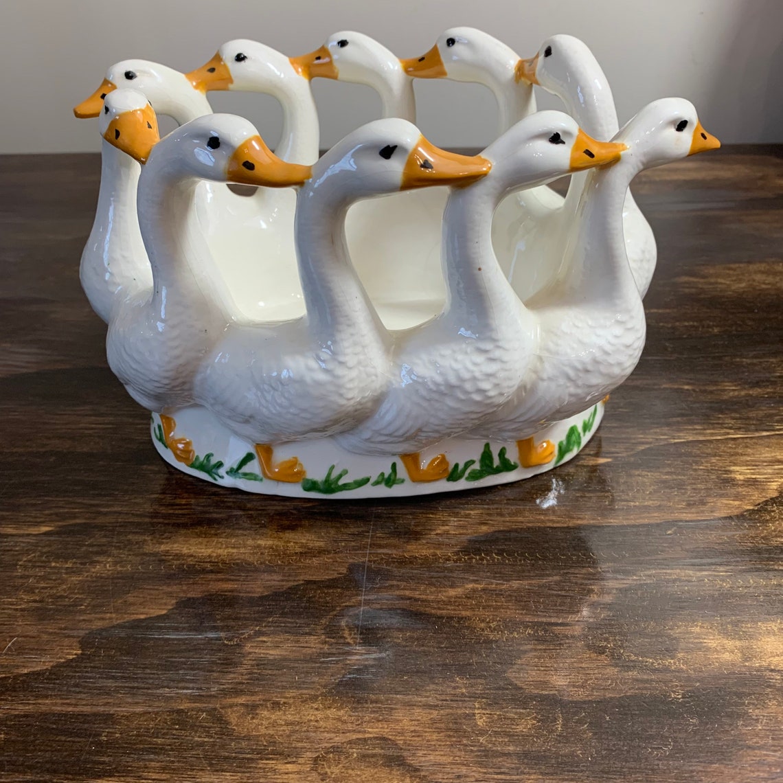 Vintage Gaggle of Geese Planter White Ceramic Geese Planter - Etsy