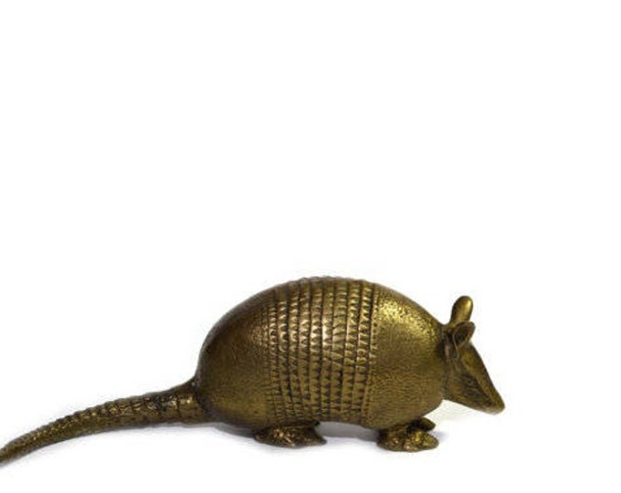 Brass Armadillo Gold Armadillo Southwestern Decor Armadillo Statue ...