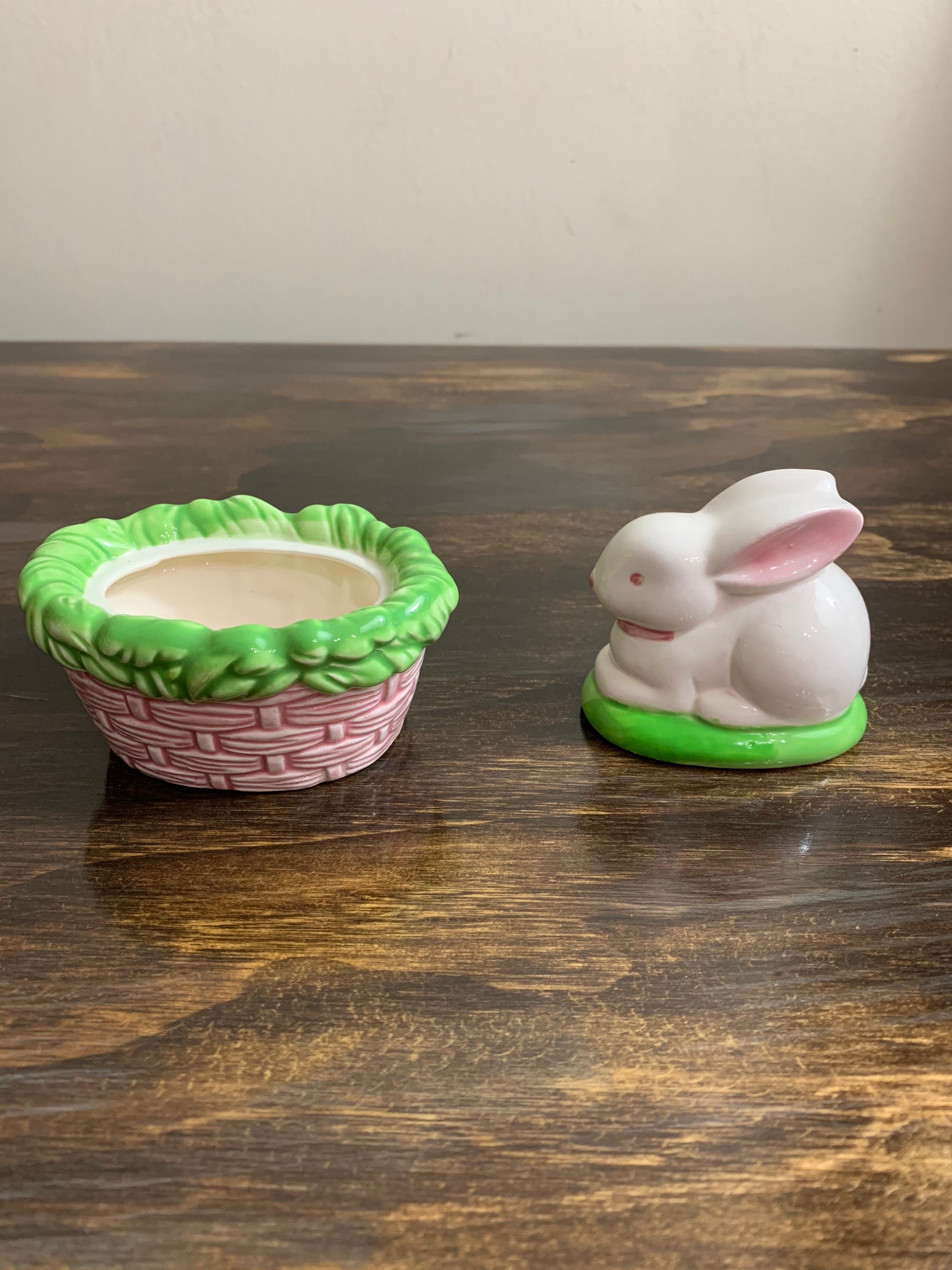 Vintage Ceramic Easter Bunny Box Rabbit Trinket Dish Easter - Etsy.de