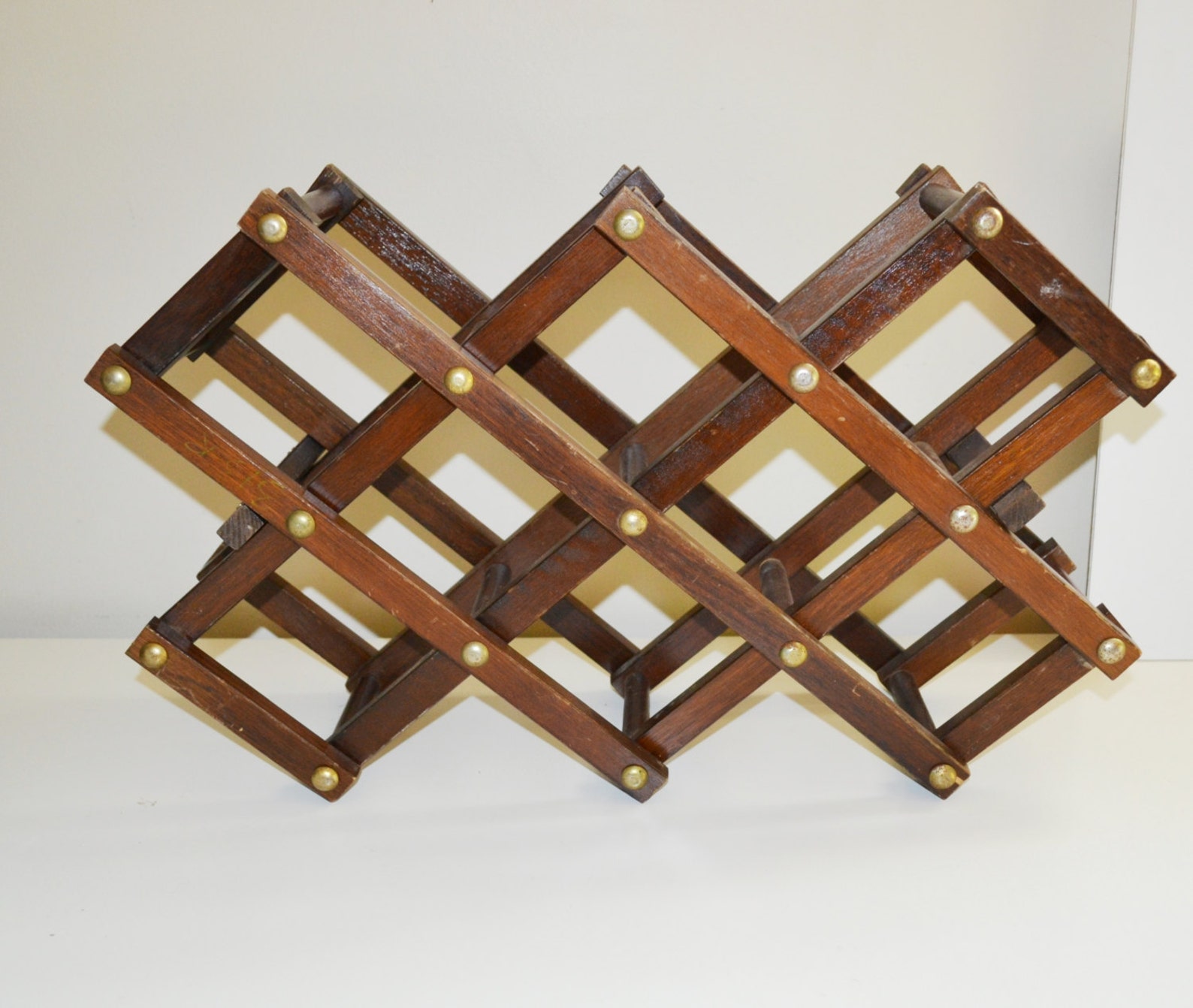 Vintage Wine Rack Wooden Wine Rack Accordion Wine Rack Folding | Etsy