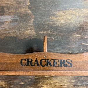 Vintage Wood Cracker Holder Cracker Cradle Cheese and Crackers ...