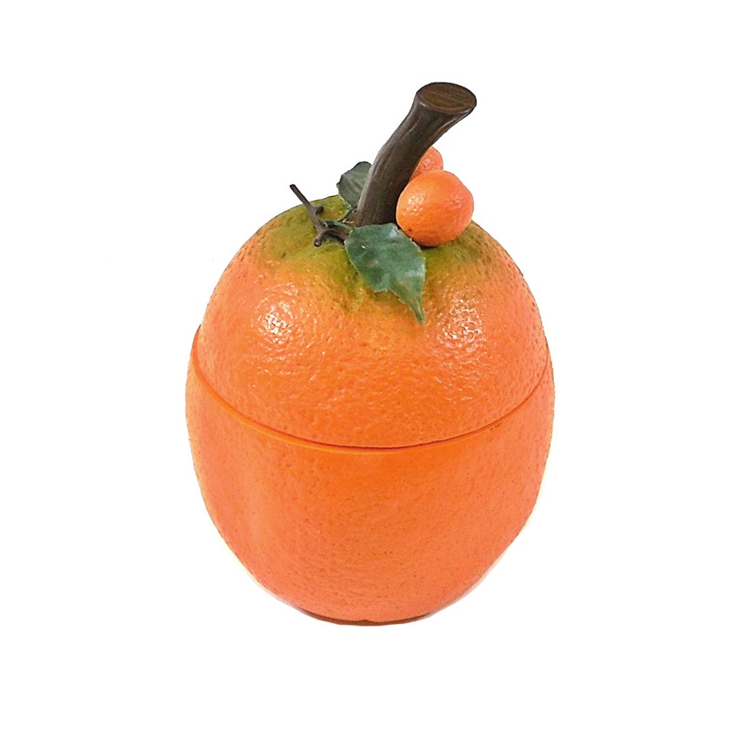 Orange Ice Bucket Evers Ice Bucket Orange Statue Plastic Orange ...