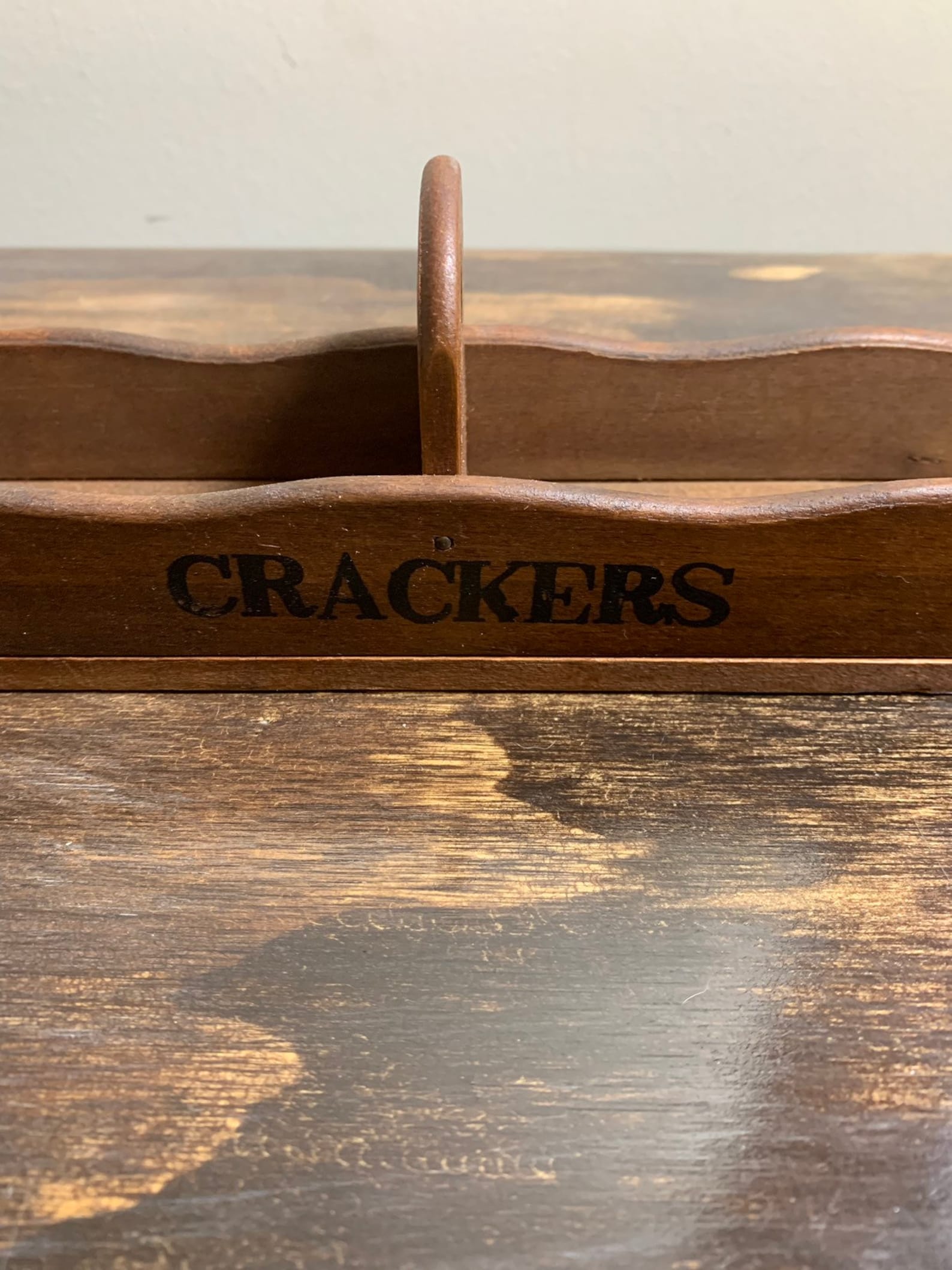 Vintage Wood Cracker Holder Cracker Cradle Cheese and Crackers - Etsy