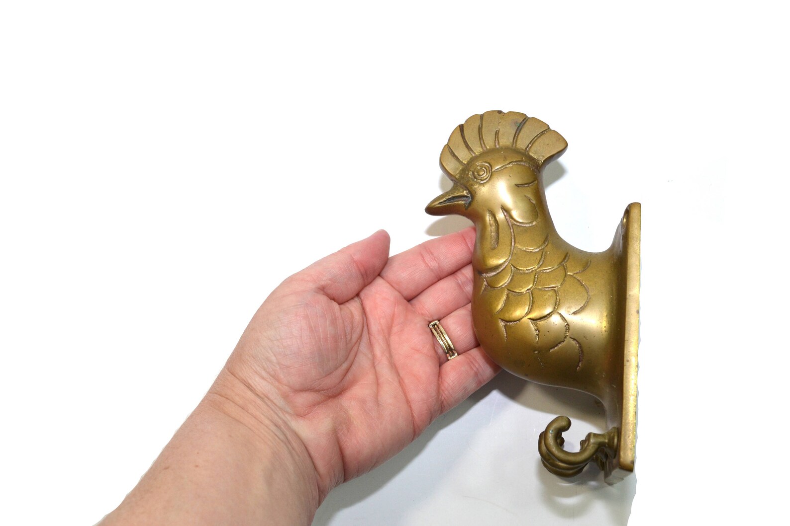 Vintage Brass Rooster Hook Rooster Wall Hook Rooster Apron - Etsy