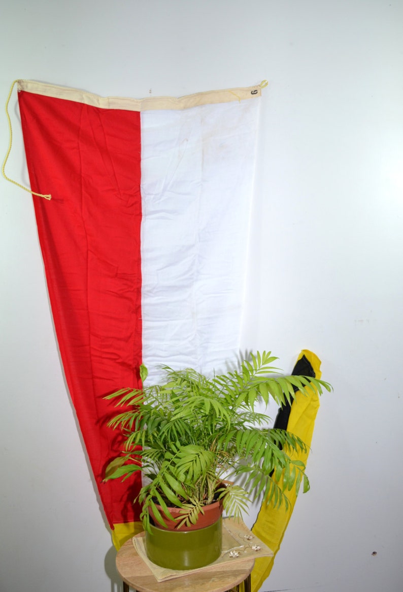 Signal Flag Nautical Flag Ships Flag Red Black and Yellow Flag - Etsy