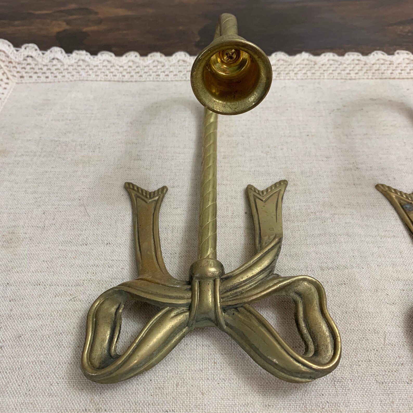 Vintage Brass Bow Wall Sconces Gold Bow Candle Holders Bow - Etsy