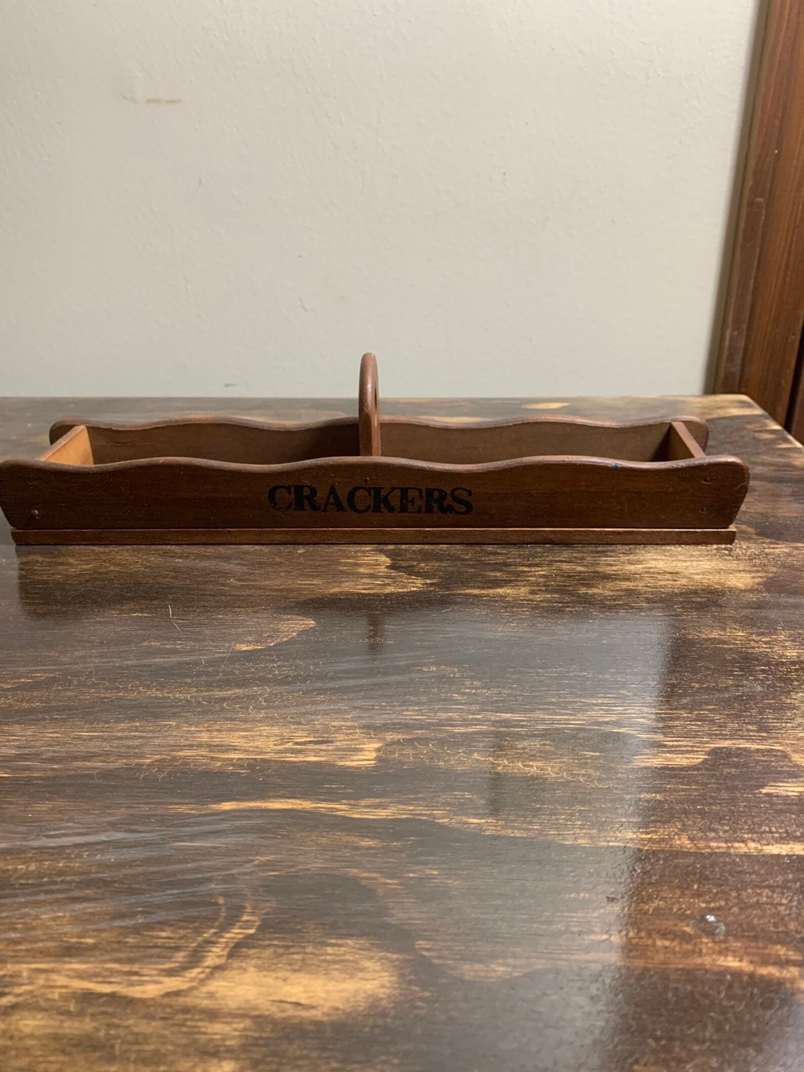 Vintage Wood Cracker Holder Cracker Cradle Cheese and Crackers | Etsy