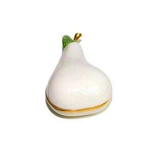 Vintage Porcelain Pear Box Pear Ring Box Keepsake Box Engagement Ring ...