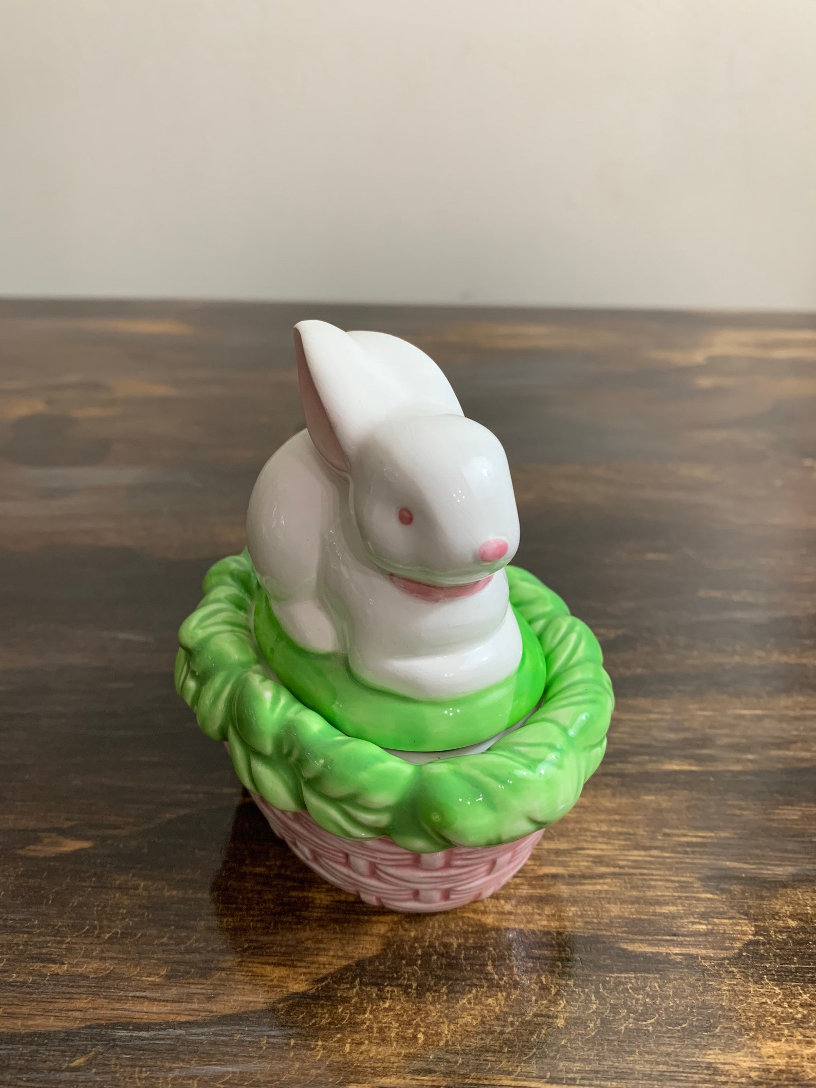 Vintage Ceramic Easter Bunny Box Rabbit Trinket Dish Easter - Etsy