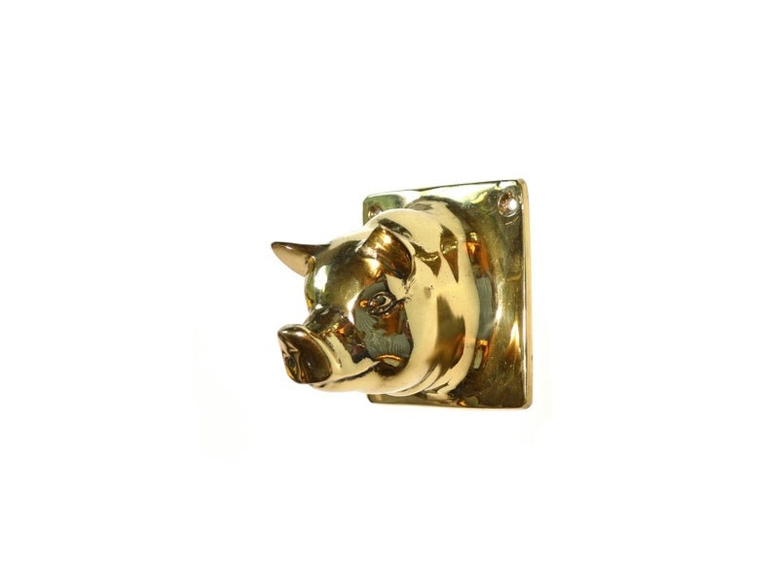 Vintage Brass Pig Hook Pig Wall Hook Rustic Pig Wall Decor - Etsy