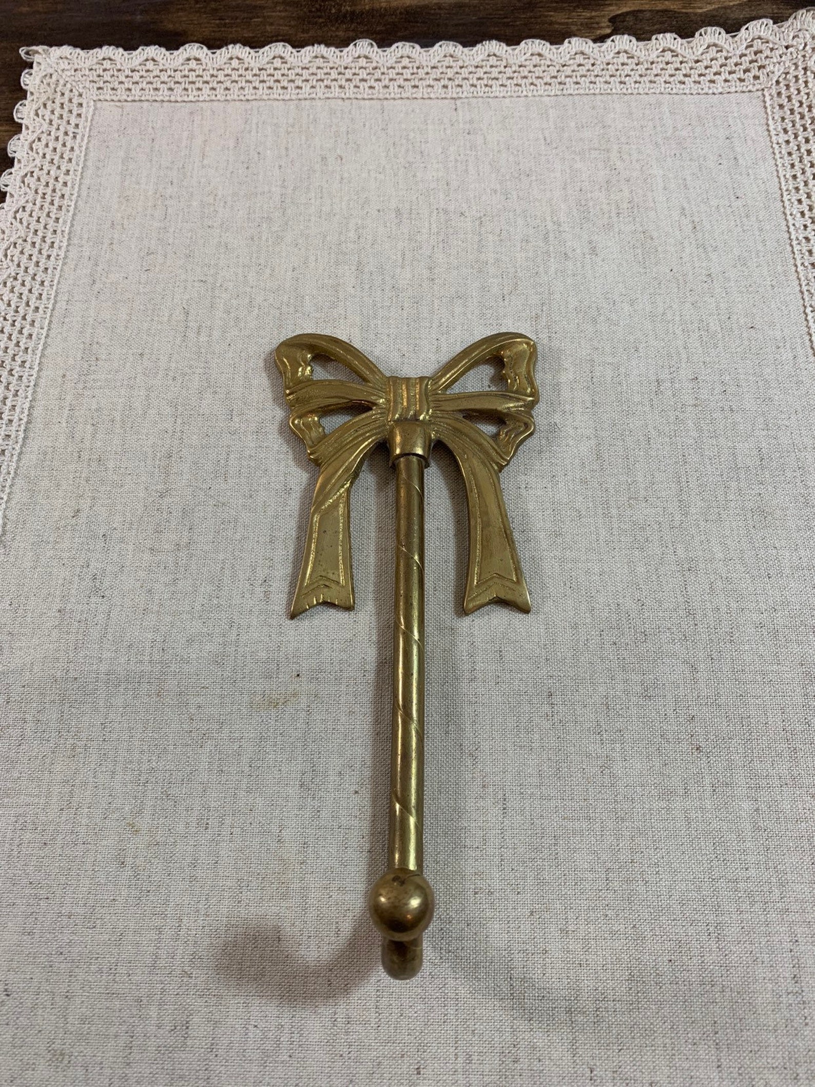 Vintage Brass Bow Hook Bow Wall Hook Gold Bow Hook Bow | Etsy