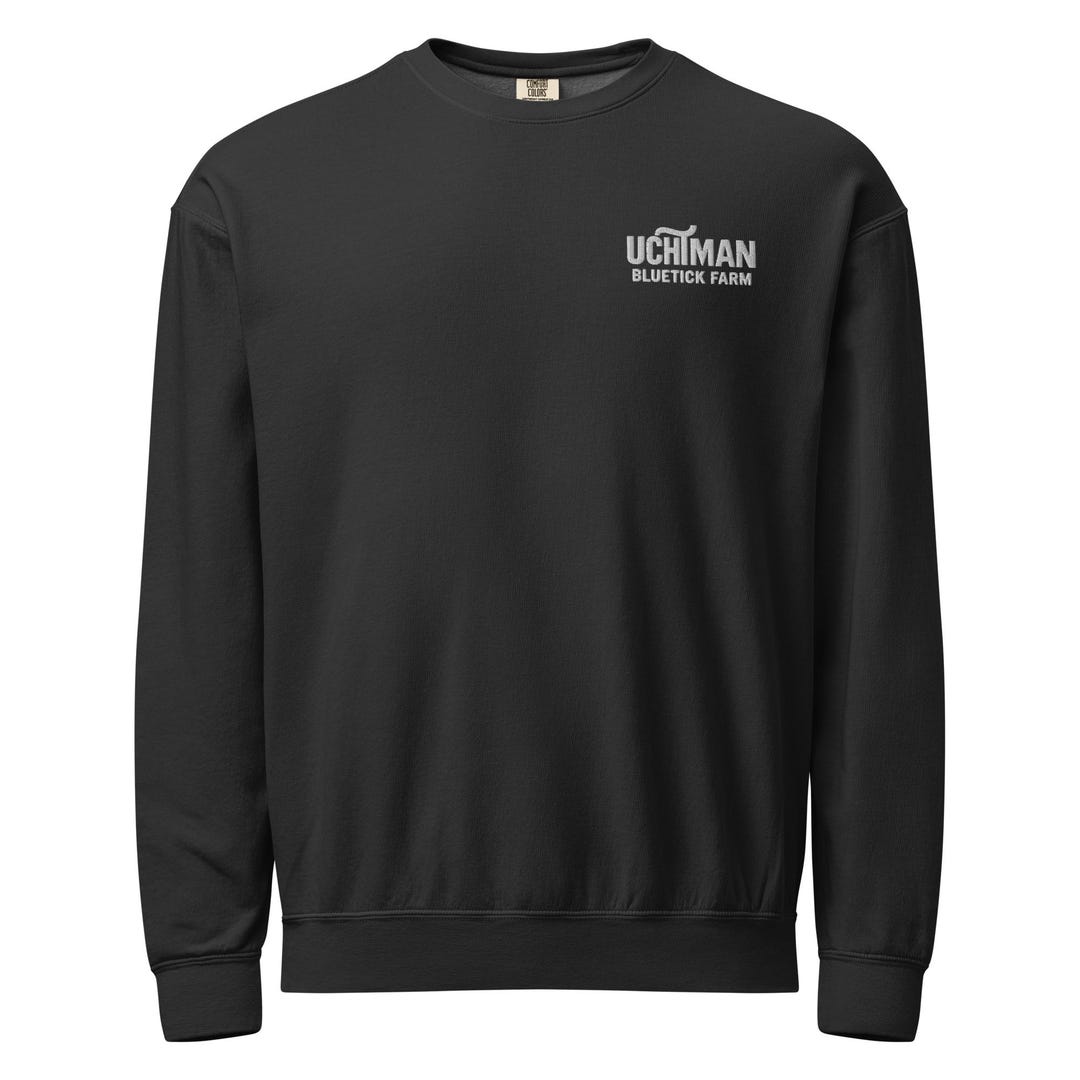 Uchtman Bluetick Farm Crewneck – Embroidered Logo Sweatshirt - Etsy