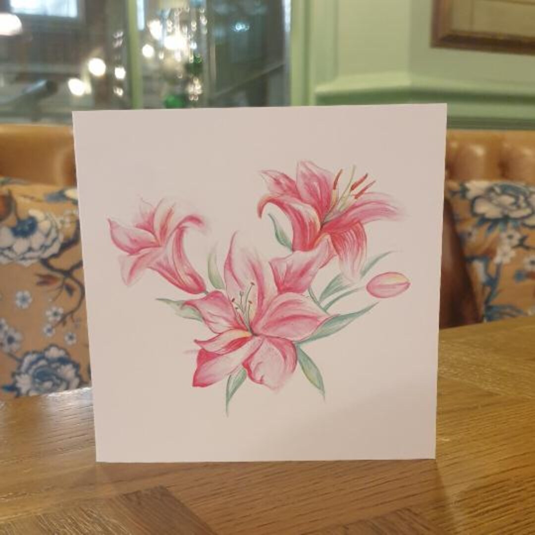 Handmade Lilly Card With Angel Logo - Etsy