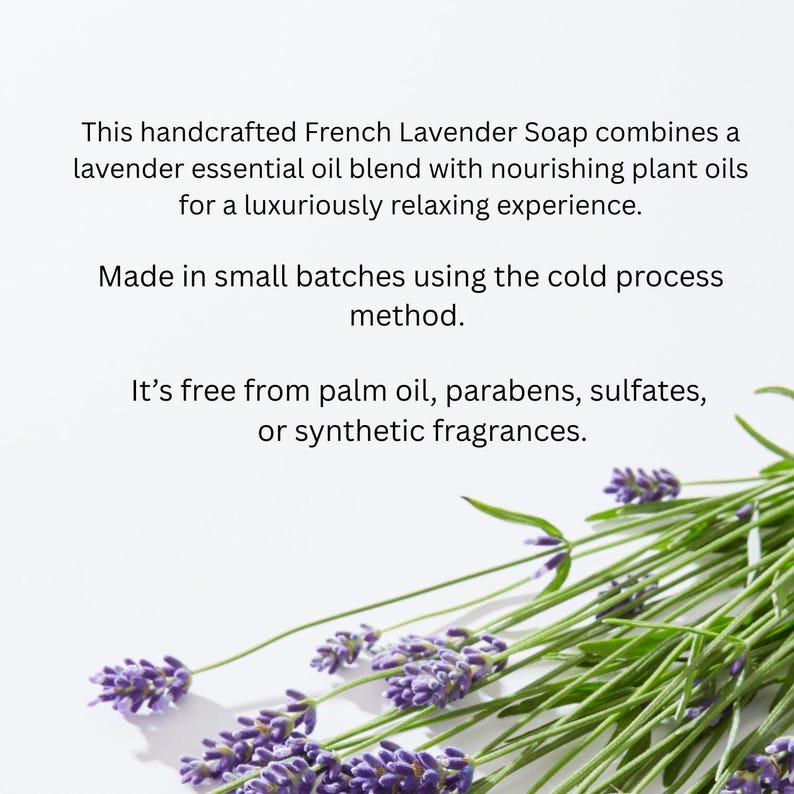 Vegan French Lavender Handmade Soap Bar | All Natural | Cold Process ...