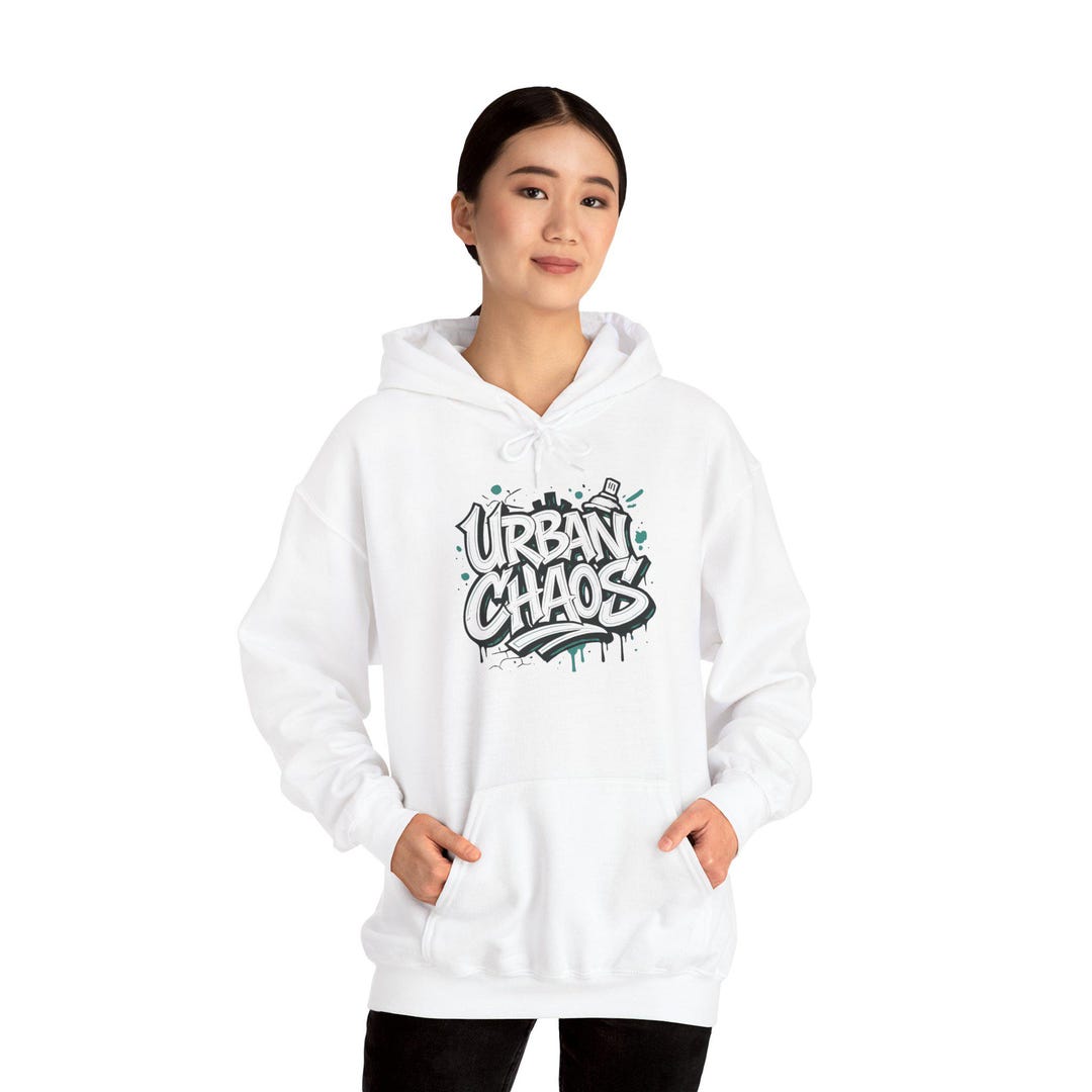 Urban Chaos Hoodie / Street Life Back Graphic Streetwear - Etsy