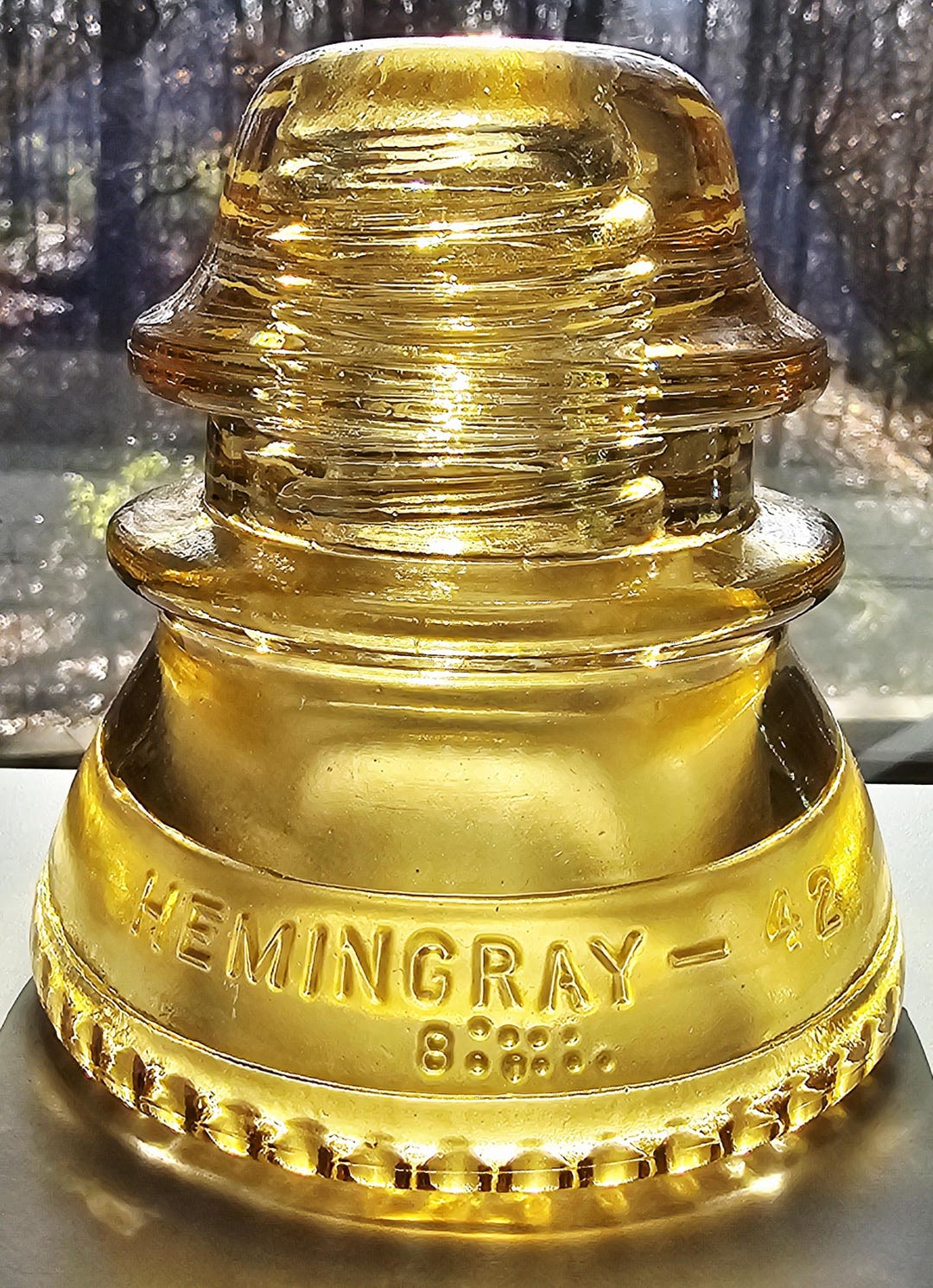 Antique Amber Hemingray-42 Glass Insulator: Stained 1920s Collectible ...