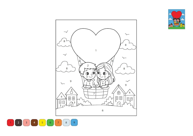 Color by Numbers Worksheets for Kids Preschool Coloring Pages Paint by ...