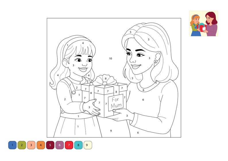 Color by Numbers Worksheets for Kids Preschool Coloring Pages Paint by ...