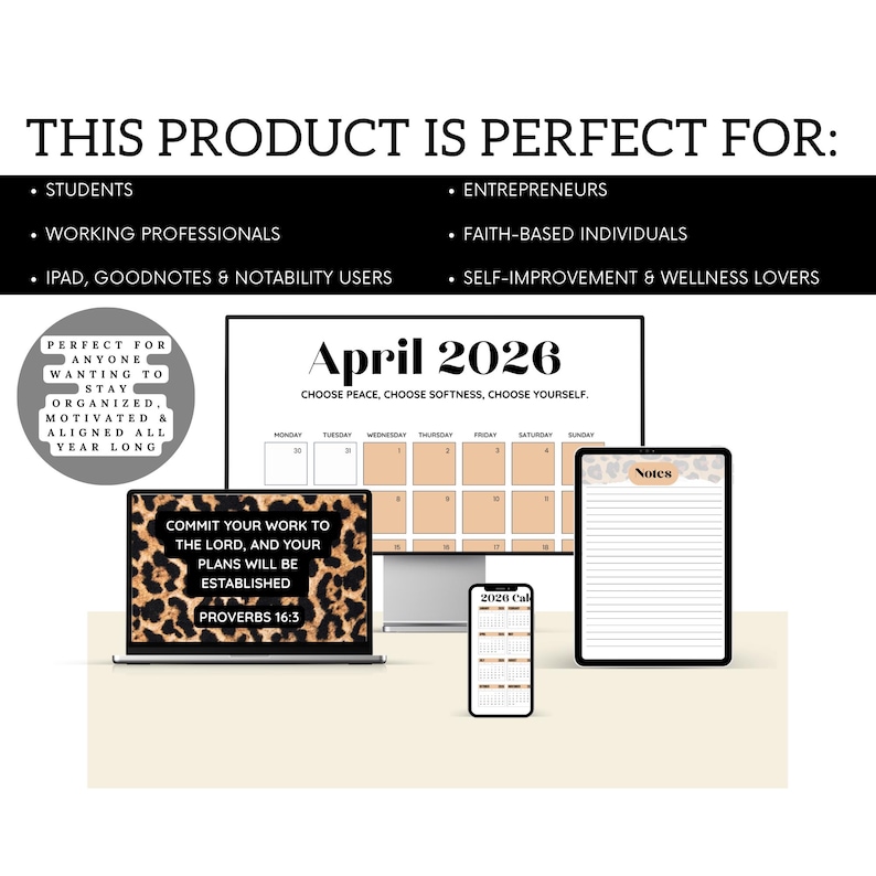 2026 Leopard Digital Planner | Goodnotes iPad Planner (PDF) - Etsy