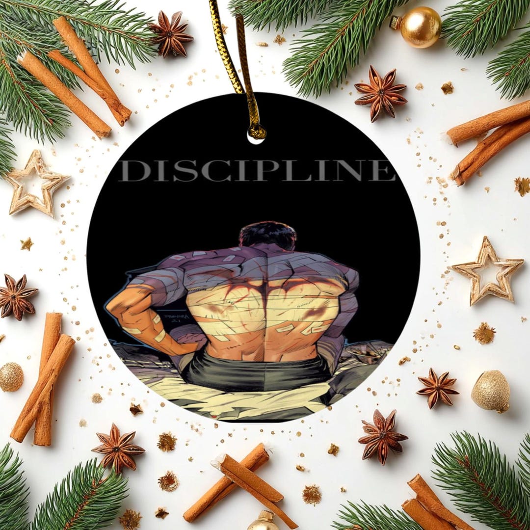 Discipline Ornament, Gym Motivation, Bodybuilder Christmas Tree ...