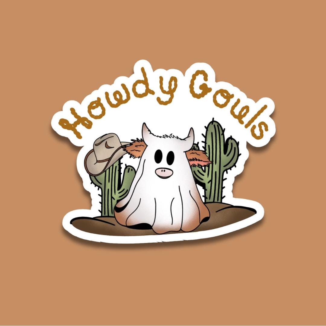 Howdy Ghouls Sticker - Etsy