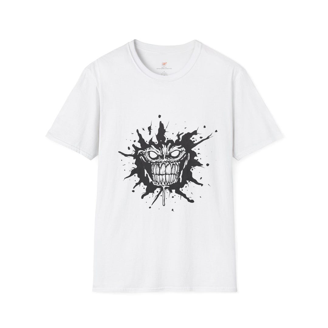 Kevin Mann X Misfit Fox Original Artwork | Grinning Skull Ink Splash T ...