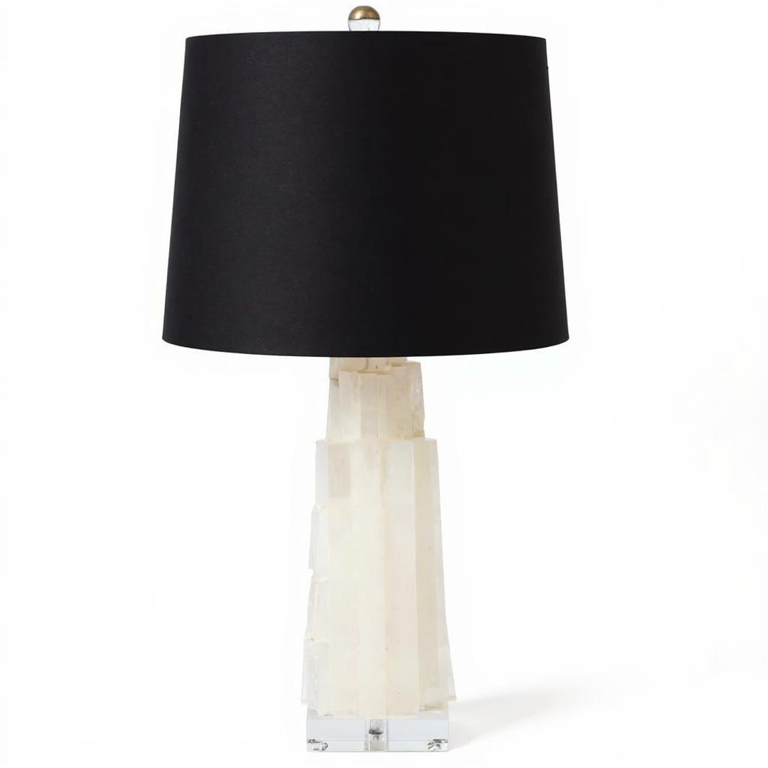 Selenite Table Lamp, Crystal Lamp, Selenite Crystal Lamp, Lighting ...