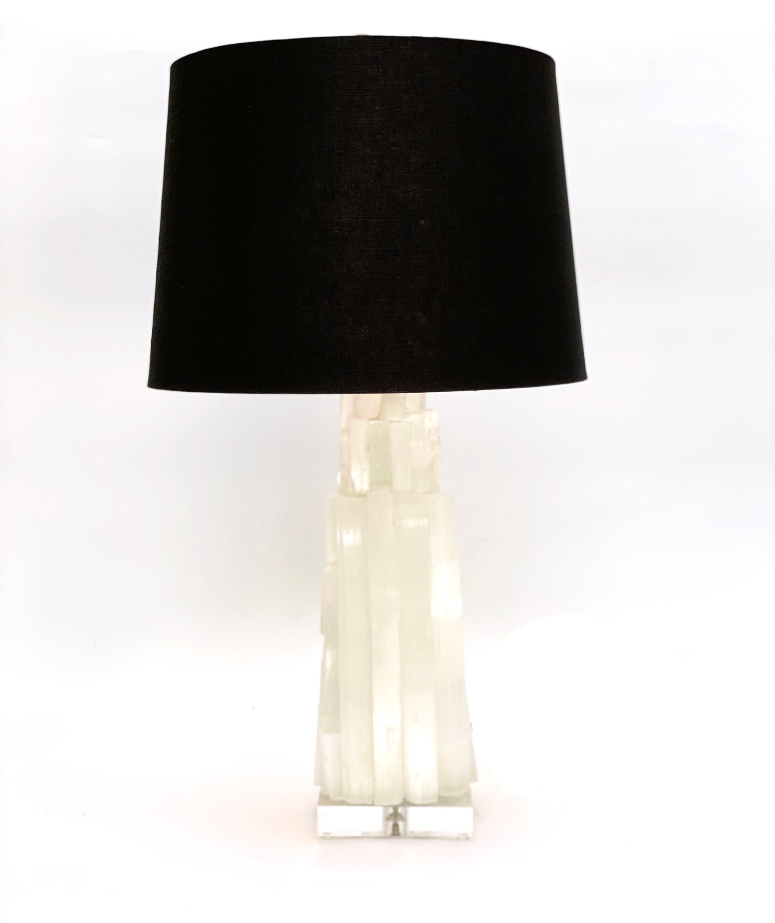 Selenite Table Lamp, Crystal Lamp, Selenite Crystal Lamp, Lighting ...