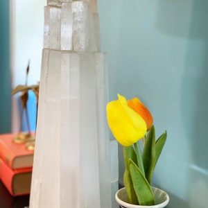 Selenite Table Lamp, Crystal Lamp, Selenite Crystal Lamp, Lighting ...