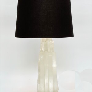 Selenite Table Lamp, Crystal Lamp, Selenite Crystal Lamp, Lighting ...