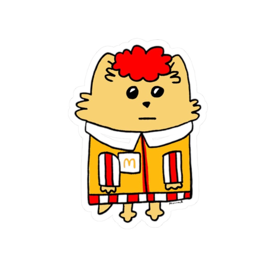 Ronald Mcdonald Dog Sticker | Kiss-cut Vinyl Sticker, Laptop Decal - Etsy