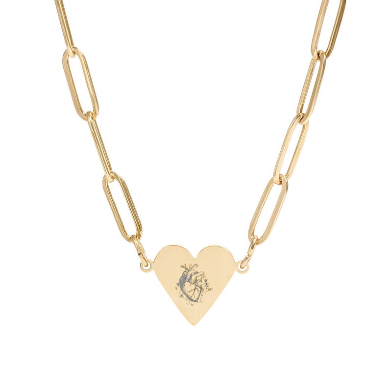 What Remains - Anatomical Heart Paperclip Necklace | Minimal Heart ...