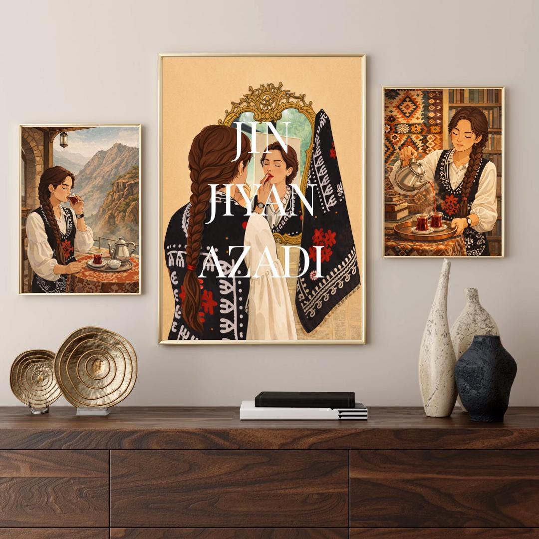 Kurdish Feminist Art Prints | Middle Eastern Home Decor (digital File ...