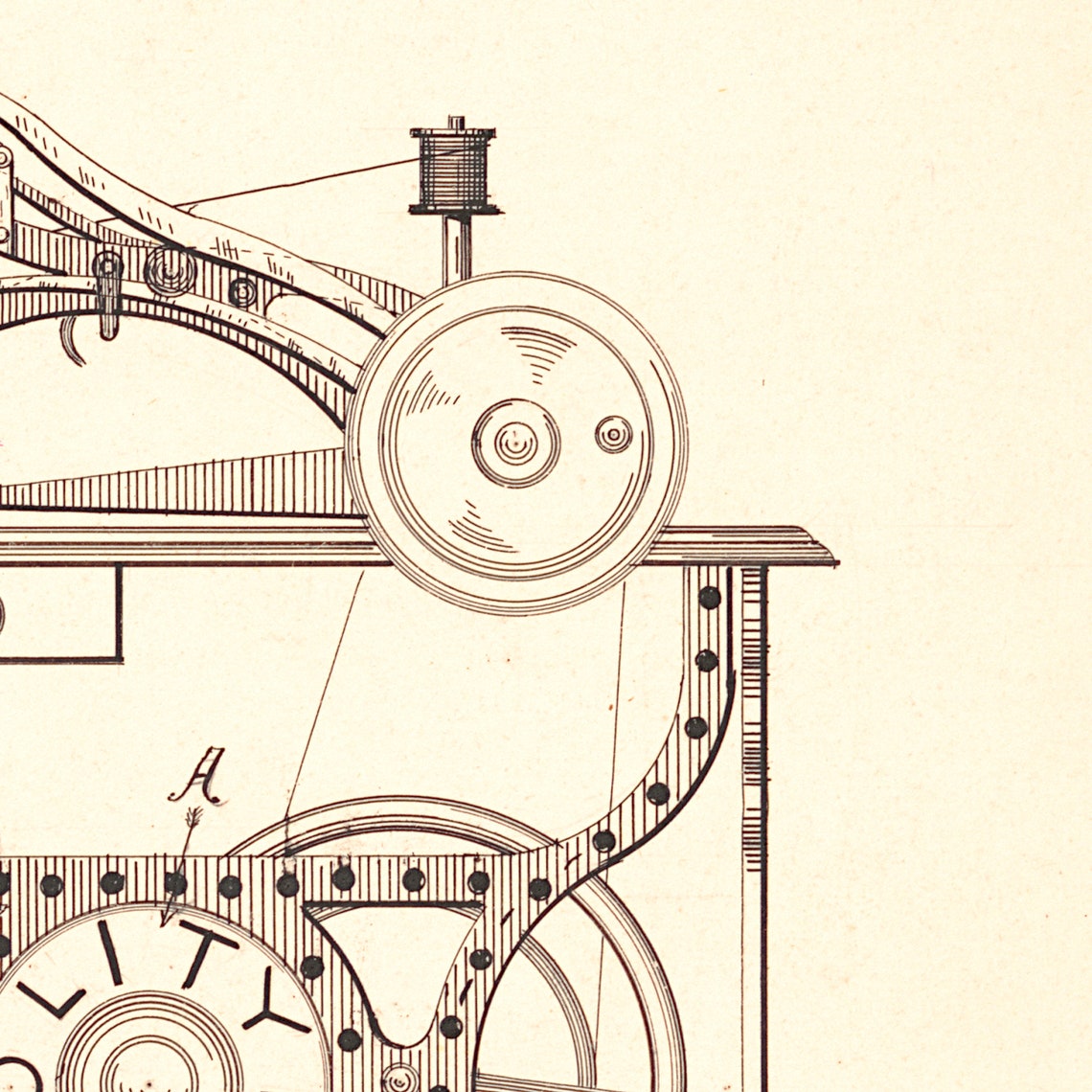 1880s Leather Sewing Machine Trademark Drawing Historical - Etsy