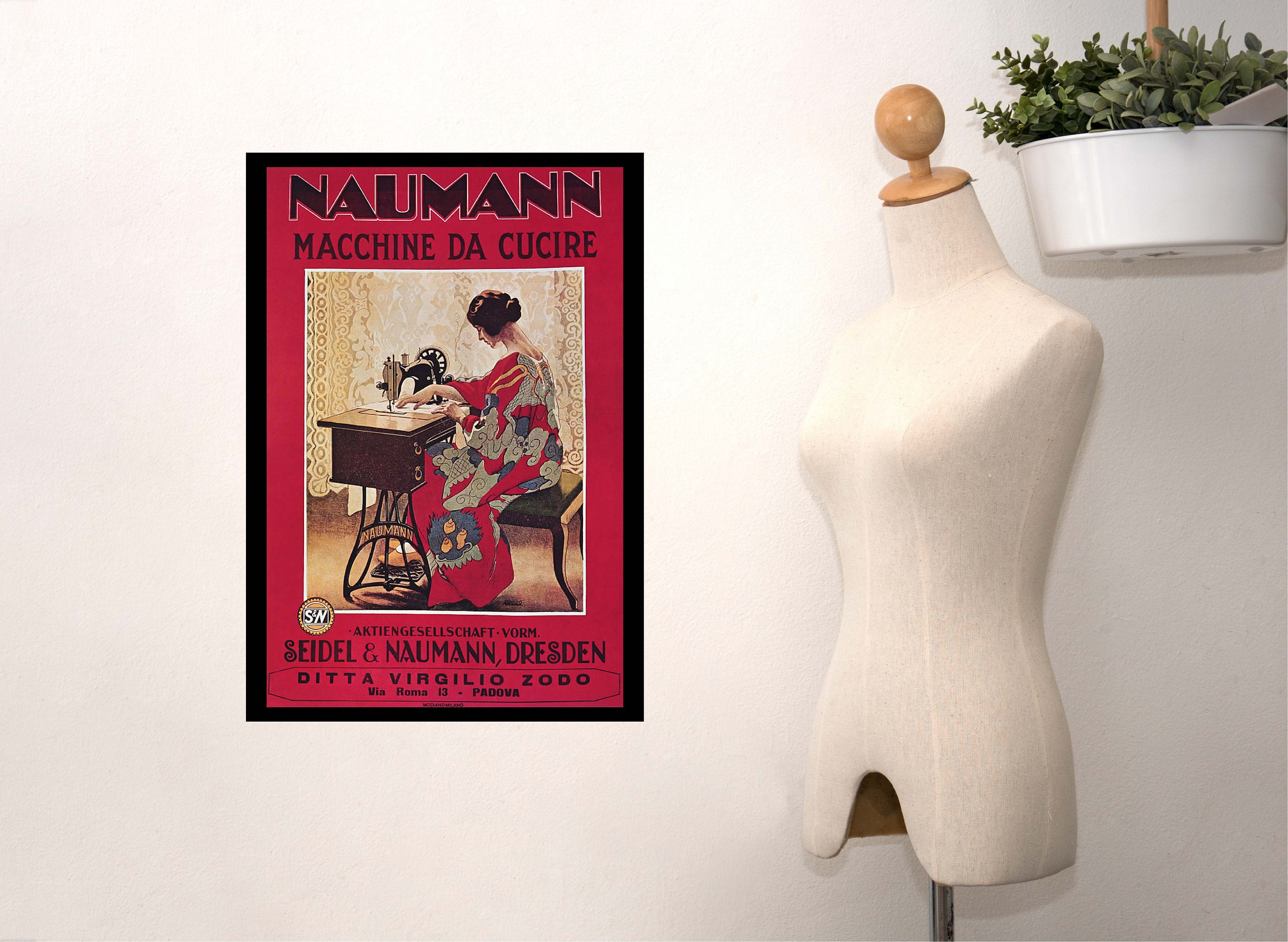 1900s Seidel and Naumann Sewing Machine Advertisement, Macchine Da ...