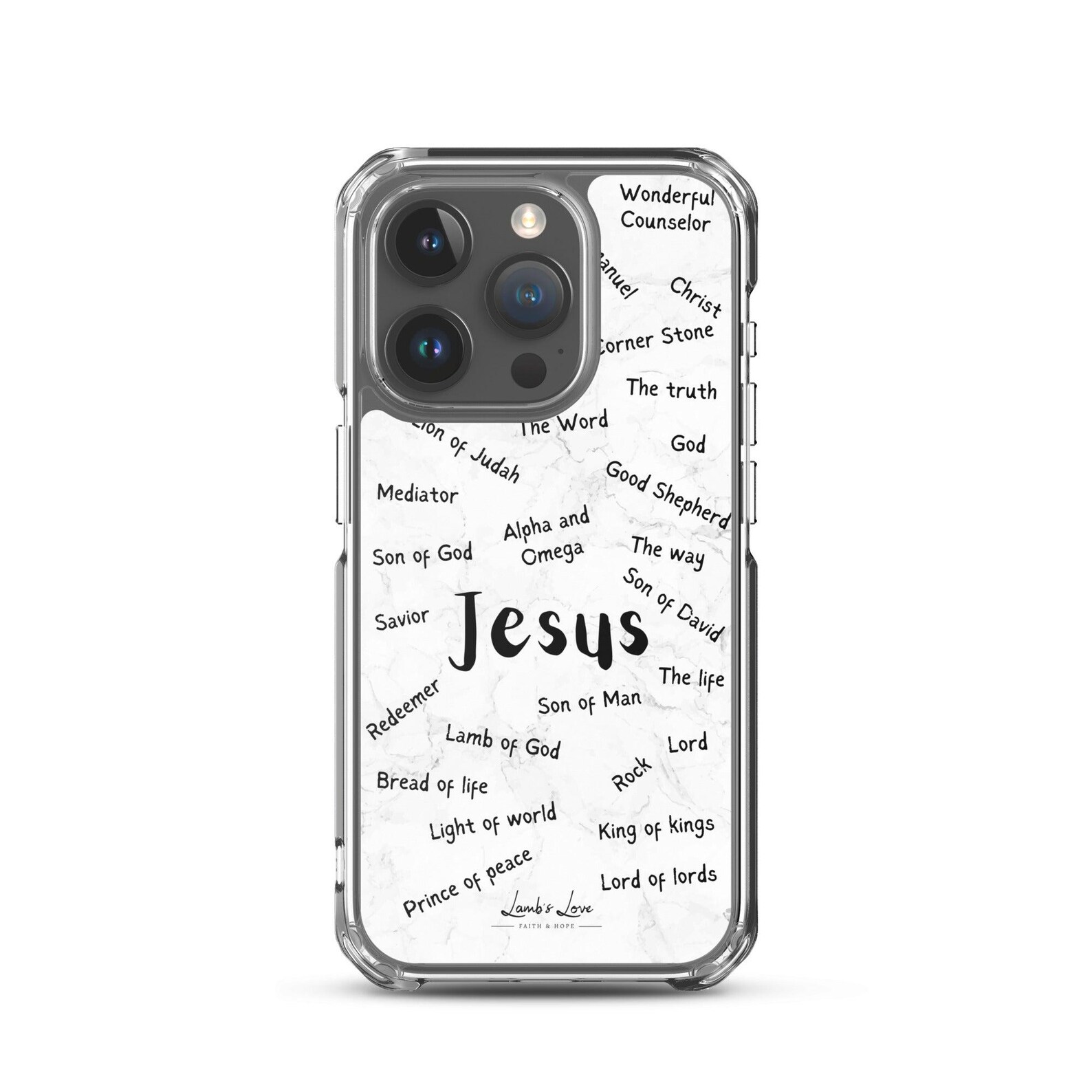 Christian iPhone Case, Marble Names of Jesus, Magsafe Compatible ...