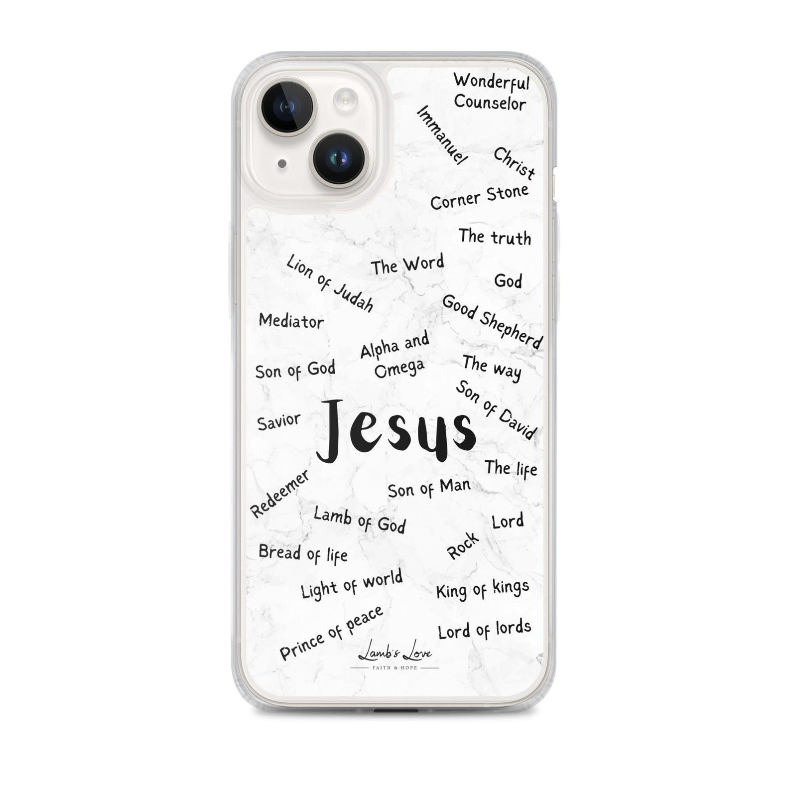 Christian iPhone Case, Marble Names of Jesus, Magsafe Compatible ...