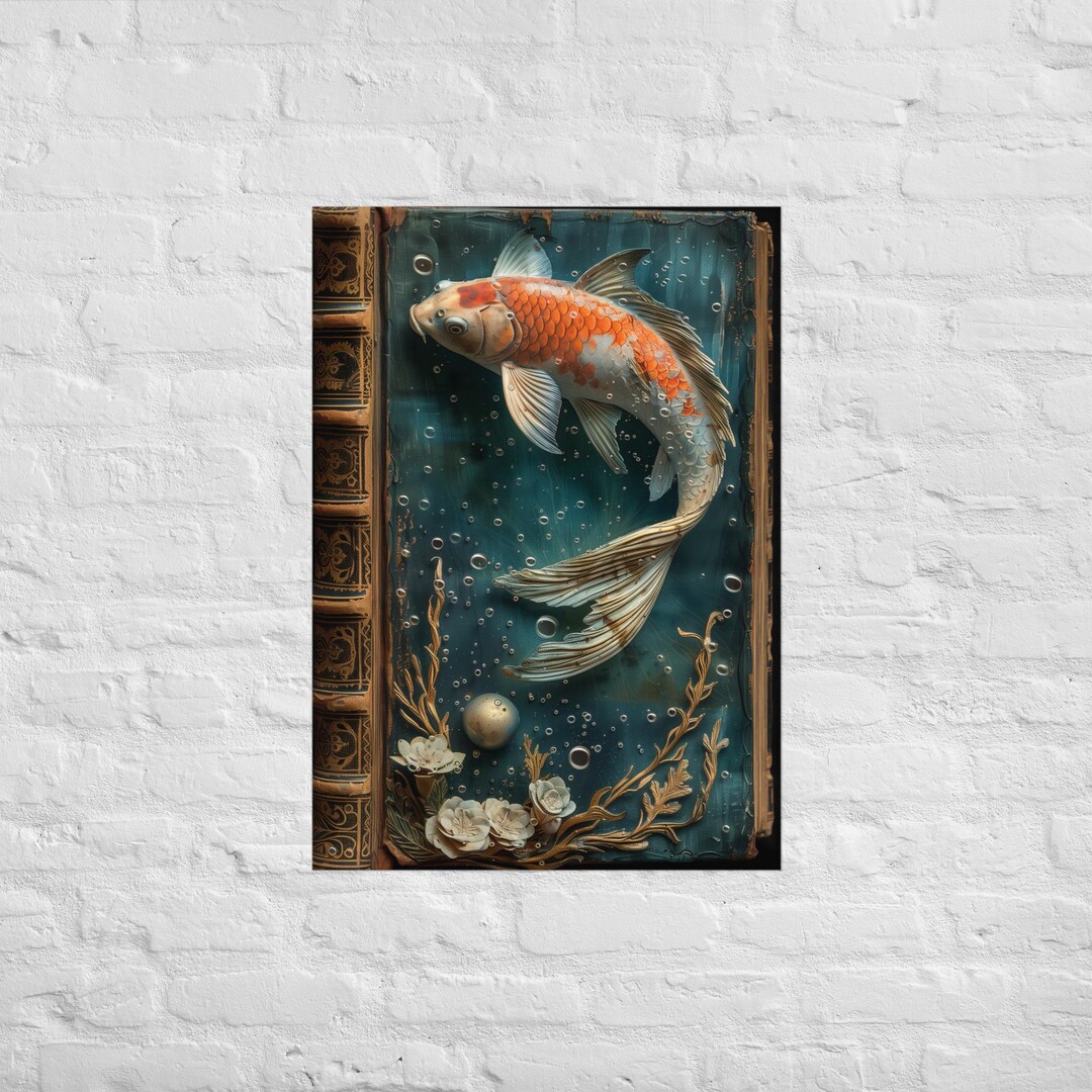 Gothic Library Zodiac Wall Art Pisces - Etsy