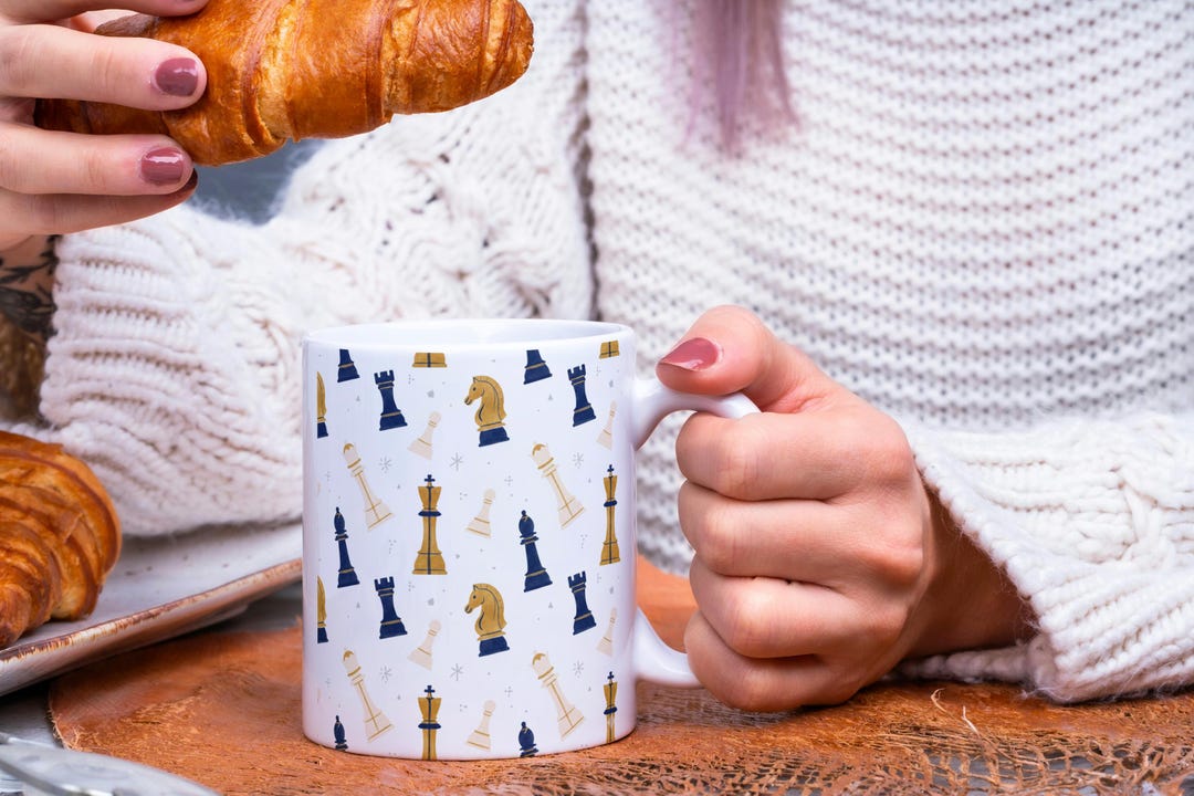 Cool Chess Mug - Chess Pieces Design | Gifts for Chess Lovers - Etsy