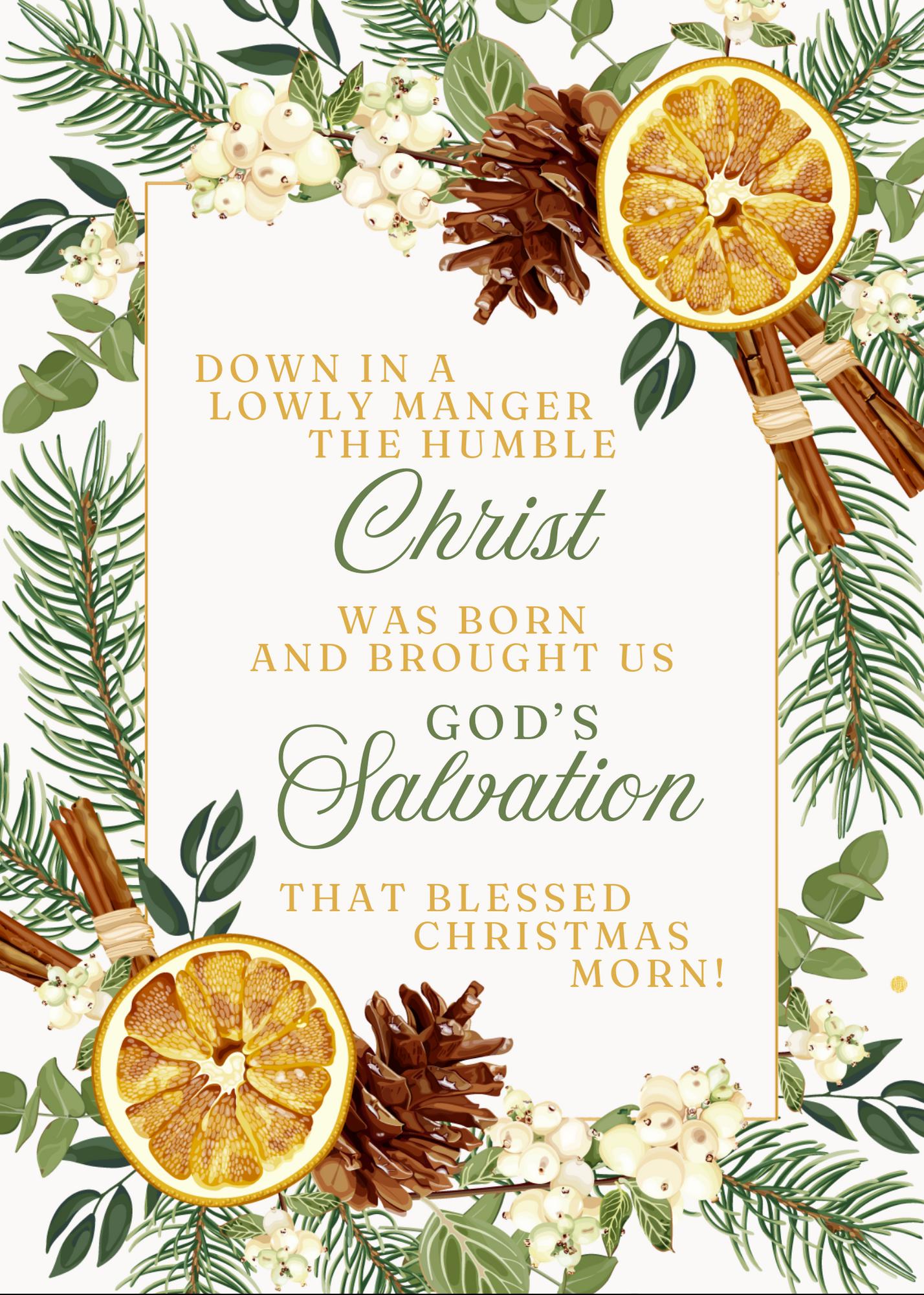 Christmas Carol Printable Digital Art Prints Orange Pine 5x7 AND 4x6 - Etsy