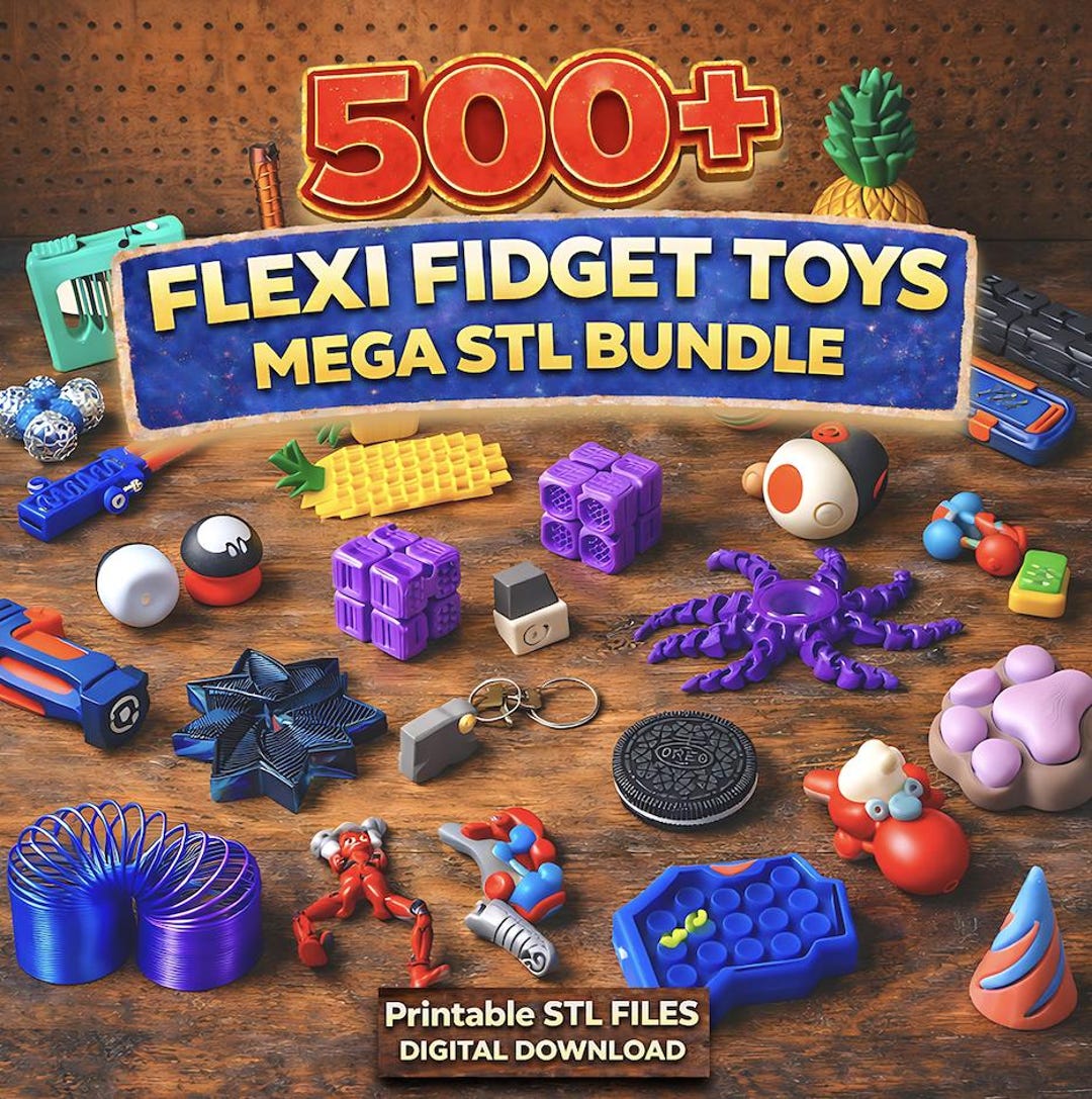 500+ Flexi Fidget Toy Models | STL Files for 3D Printing | Stress ...