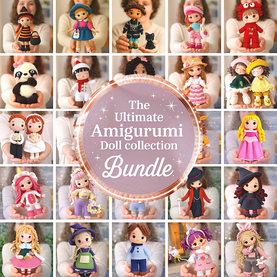Ultimate Amigurumi Doll Crochet Patterns Bundle (PDF Download) - Etsy