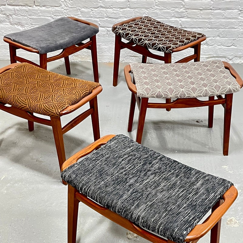 Mid Century Modern Footstool - Etsy
