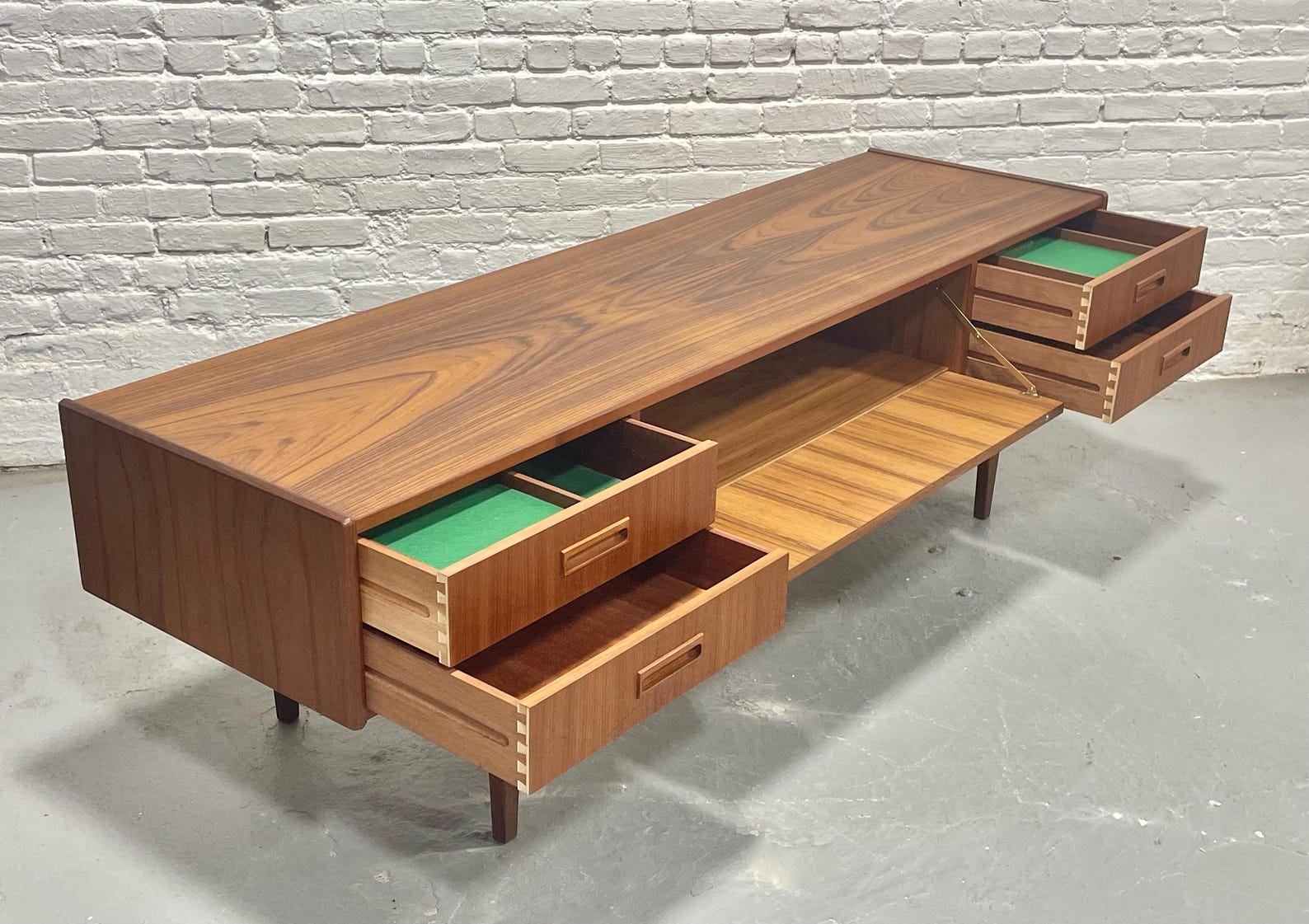Extra Long & Low Mid Century Modern Credenza / Media Console by P ...