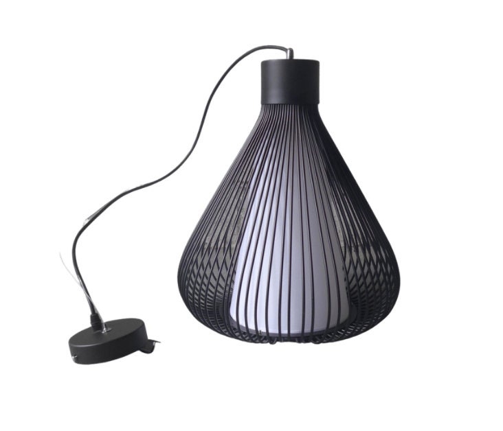 Mid Century MODERN Styled CAGE Muted Glass CHANDELIER - Etsy