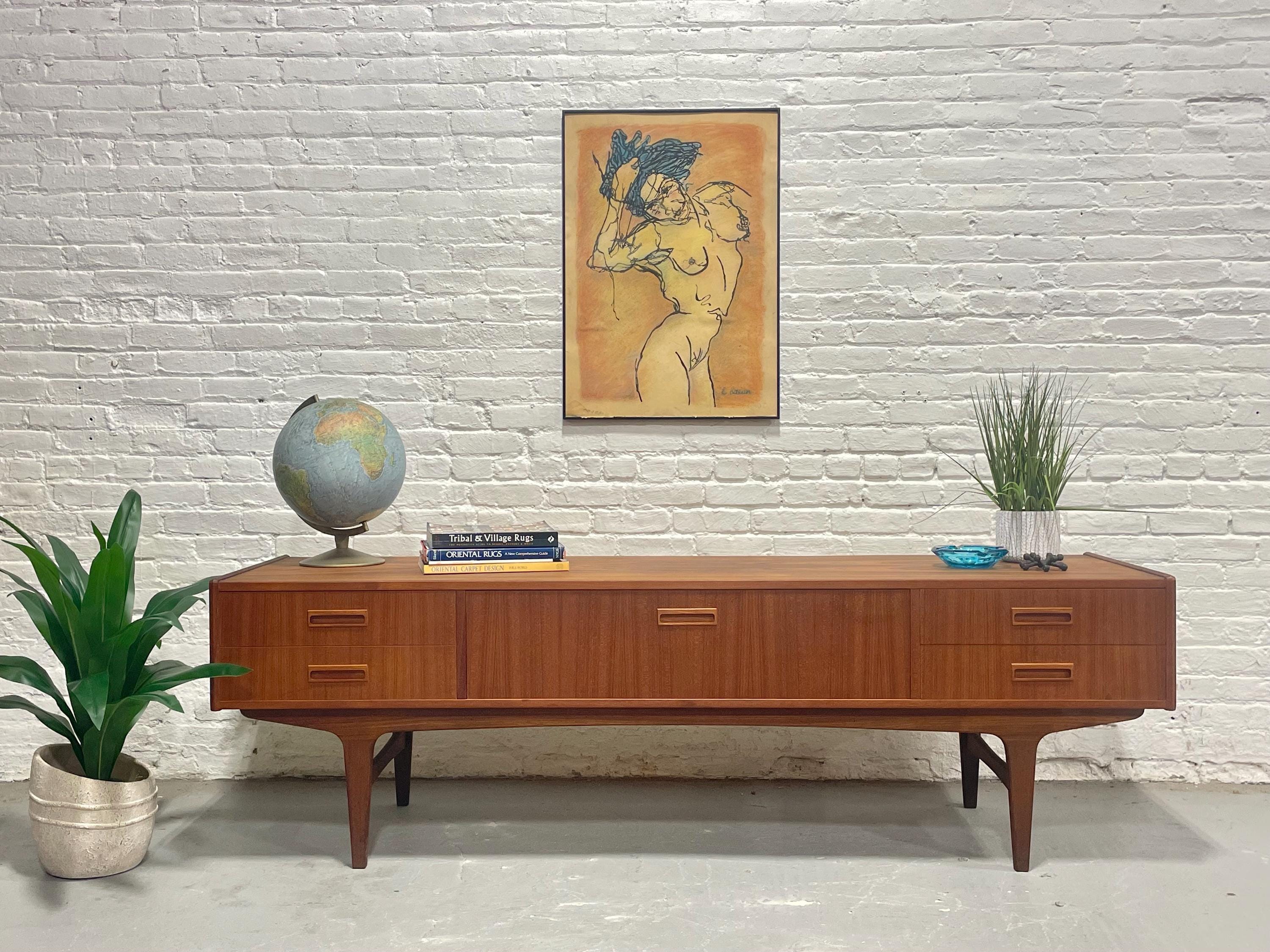 Extra Long & Low Mid Century Modern Credenza / Media Console by P ...