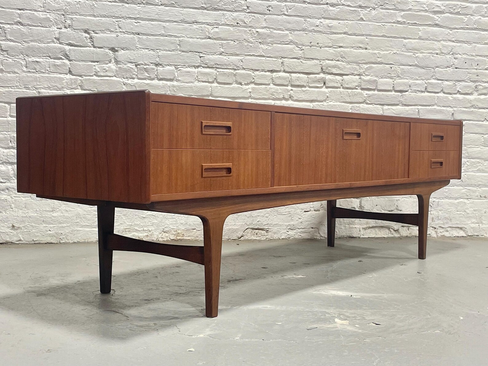 Extra Long & Low Mid Century Modern Credenza / Media Console by P ...