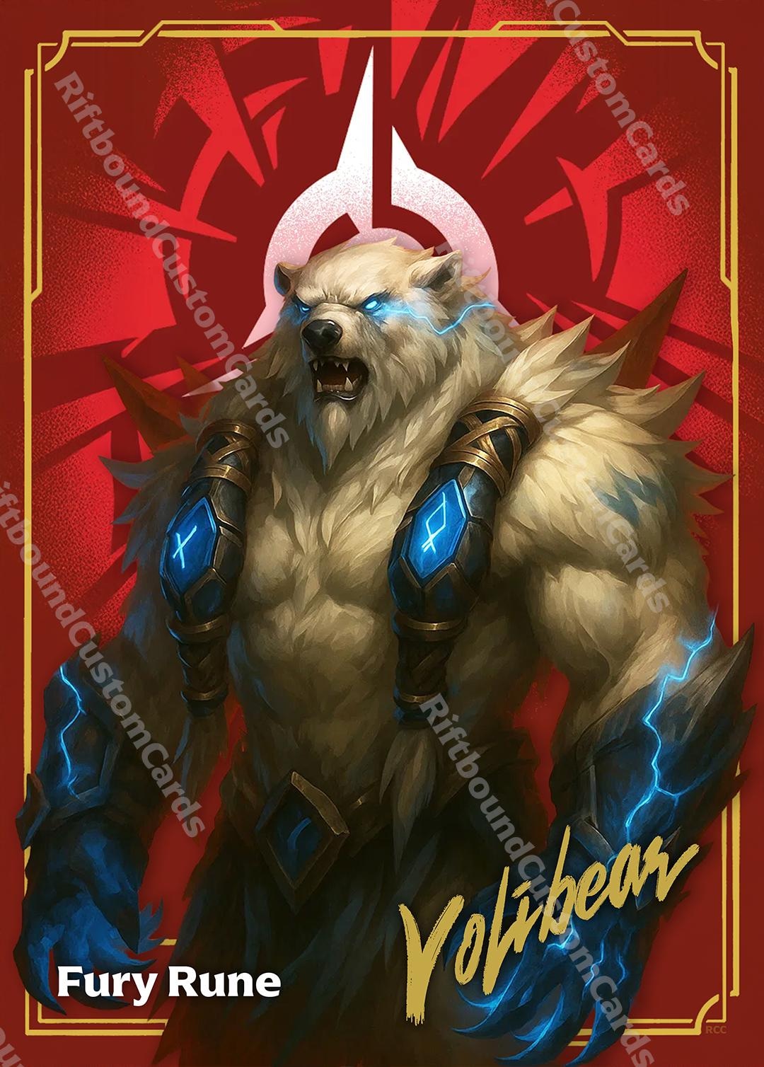 Volibear Fury Rune Riftbound TCG "signed" Champion Proxy - Etsy UK