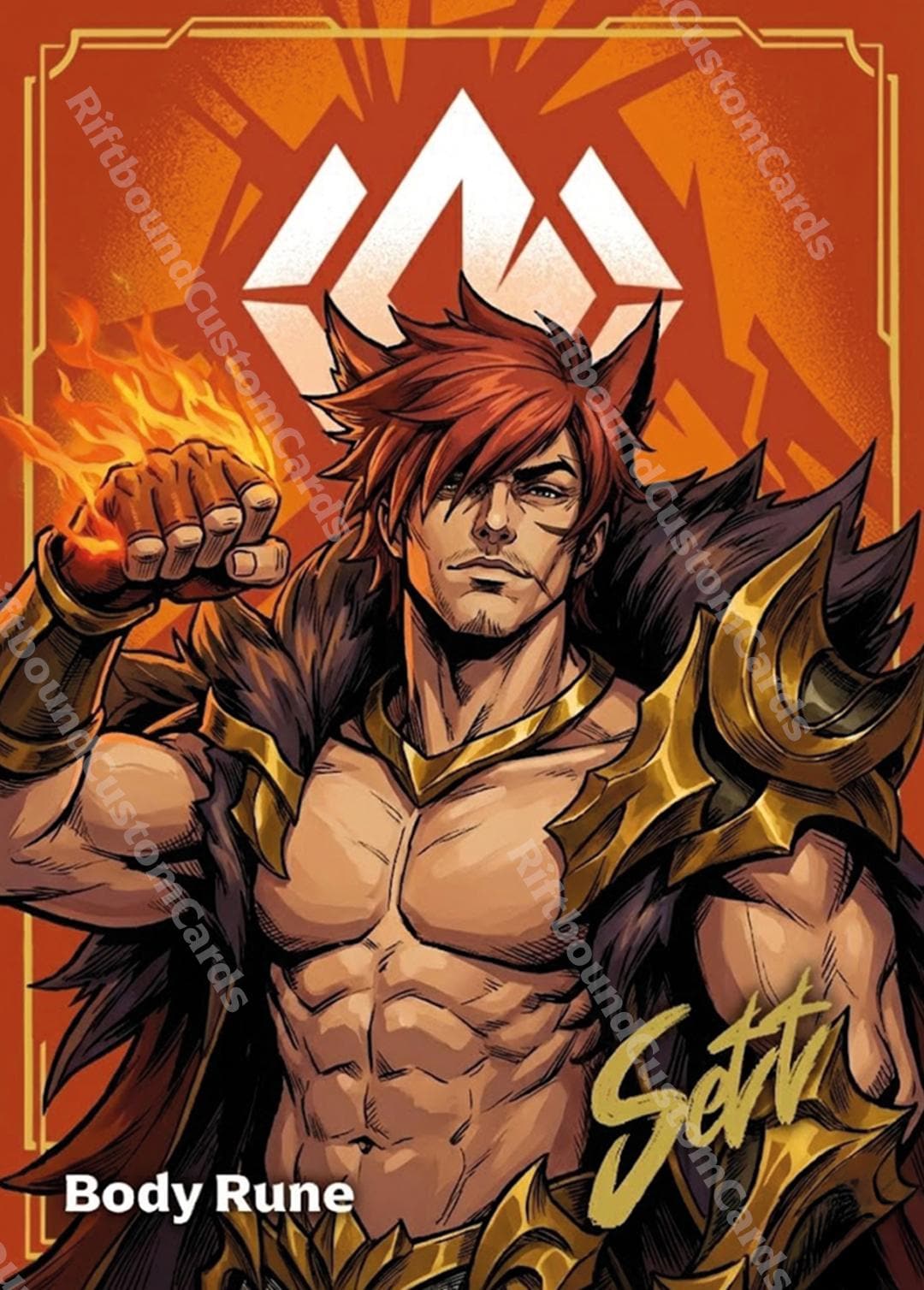Sett Body Comic Rune Riftbound TCG "signed" Champion Proxy - Etsy